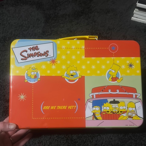 Simpsons | Toys | The Simpsons Metal Lunchbox Yellow And Red | Poshmark